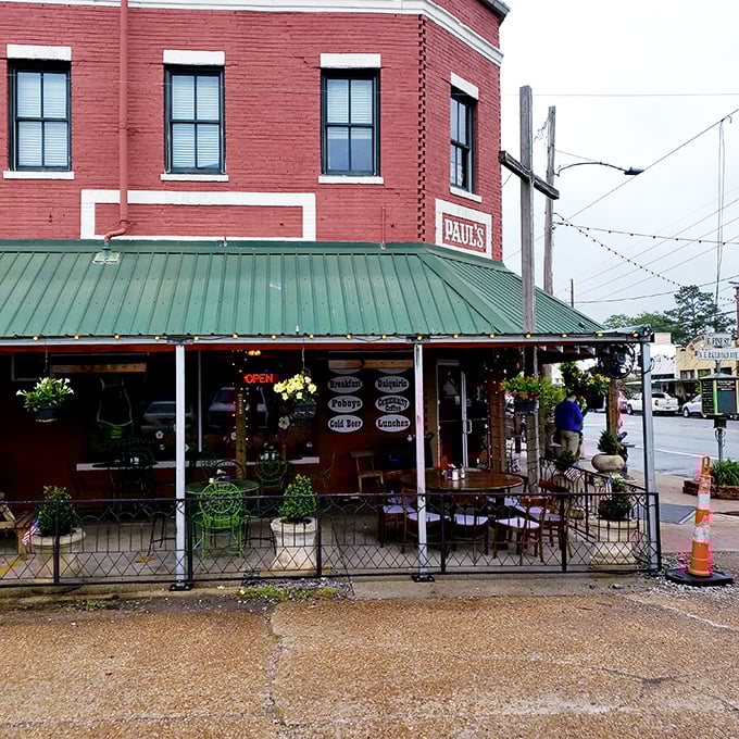 Paul's Café doesn't just offer outdoor seating—it provides front-row tickets to the daily theater of Ponchatoula life, complete with Southern hospitality.