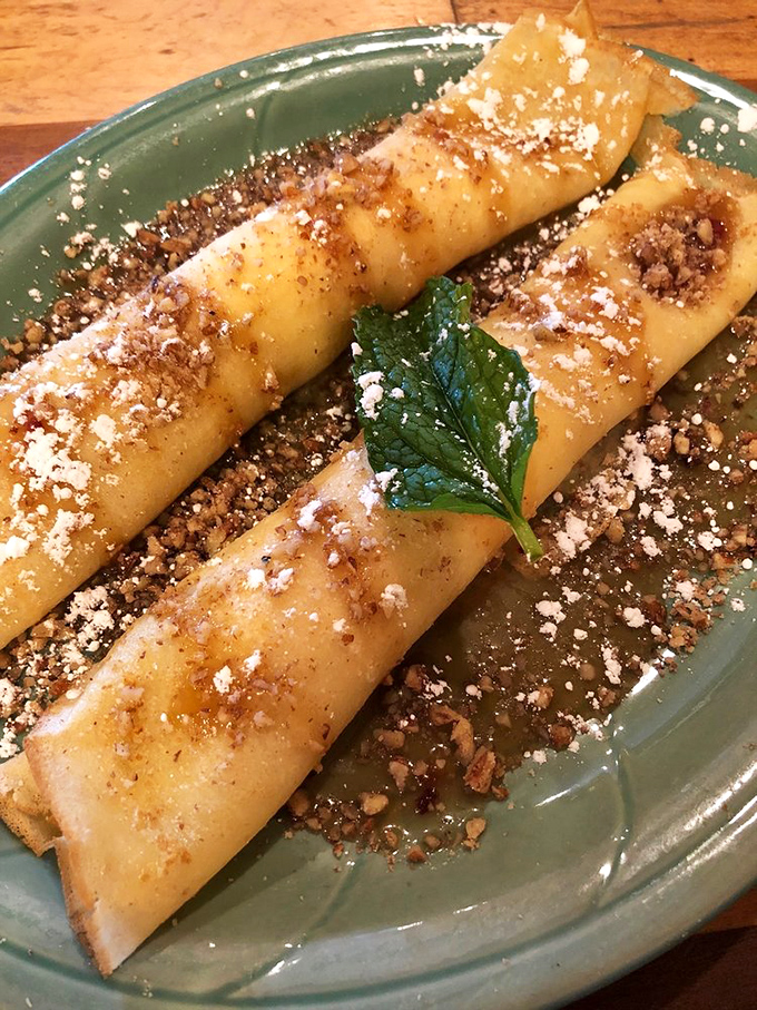 These crepes aren't just breakfast, they're an event&mdash;delicately wrapped and dusted with powdered sugar, they're the morning's most elegant offering.