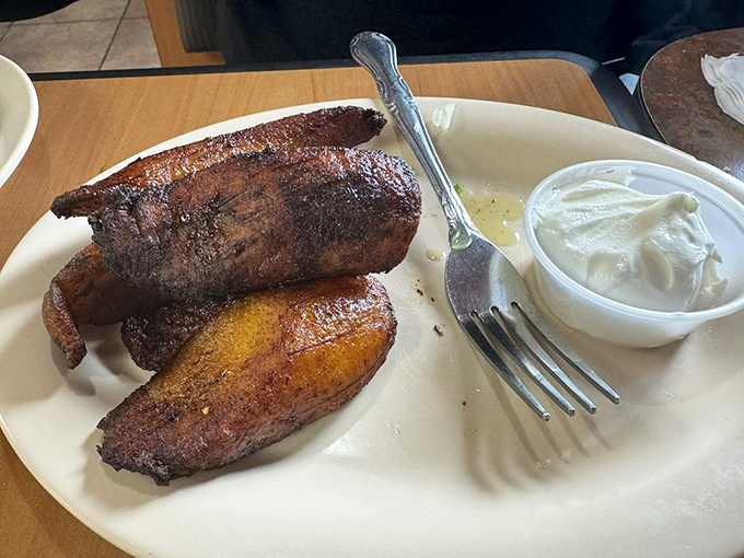 The exterior view shows El Guanaco's modest storefront&mdash;like finding a rare book in a plain cover, the treasures inside far exceed first impressions. 