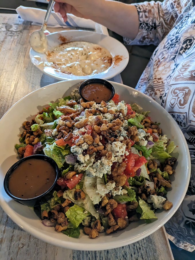 A salad that doesn't apologize for being a salad &ndash; substantial, colorful, and loaded with enough goodies to satisfy even carnivores.