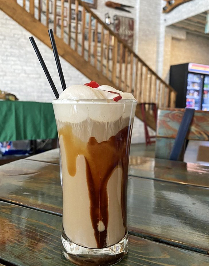 Coffee meets dessert in a glass tall enough to make your inner child and adult self equally happy. Whipped cream on top because life's too short.