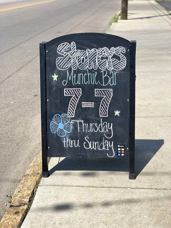 The sidewalk sign might as well say "Abandon all diets, ye who enter here" &ndash; a chalk-written promise of deliciousness within.