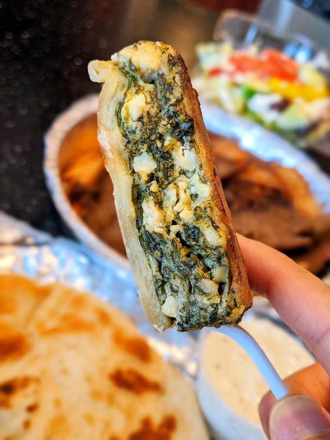 Spanakopita that makes you wonder why you ever ate anything else. That spinach-feta filling isn't just food&mdash;it's the stuff of Athenian dreams wrapped in flaky phyllo.
