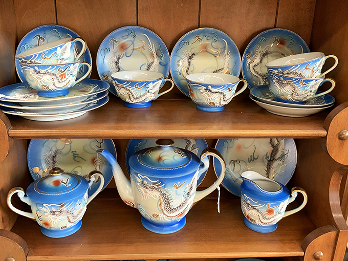 This dragon-adorned tea set wasn't just for serving Earl Grey&mdash;it was ceremonial armor for navigating social battlefields with proper etiquette and raised pinkies.