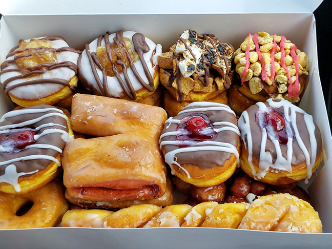 A dozen reasons to skip your diet today. This box contains more joy than most people experience in an entire workweek.