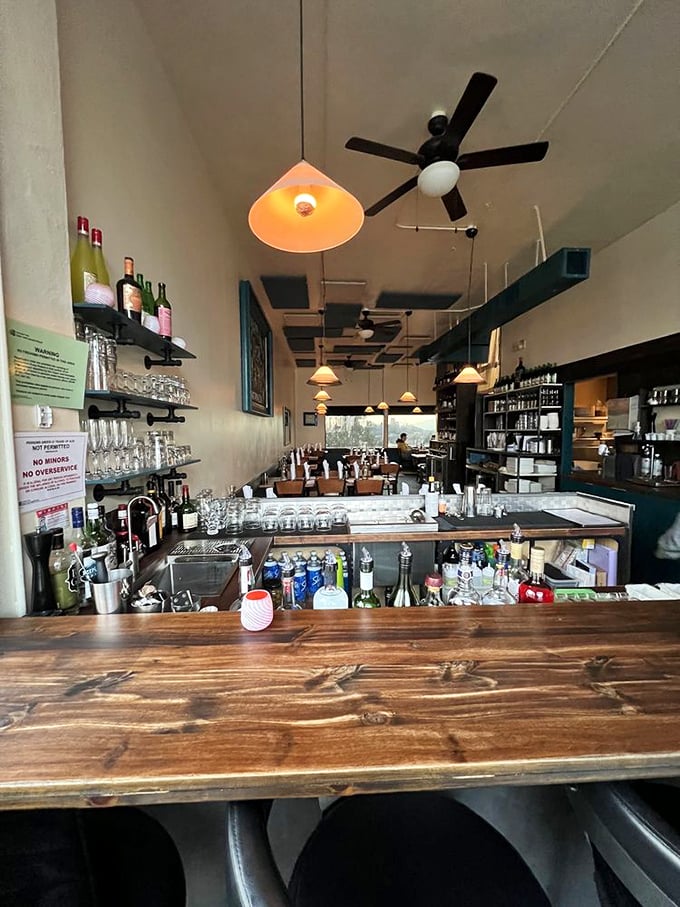 Behind every great Italian meal is a bar stocked with possibilities. This wooden counter has heard countless toasts and witnessed many first dates turn into second ones.