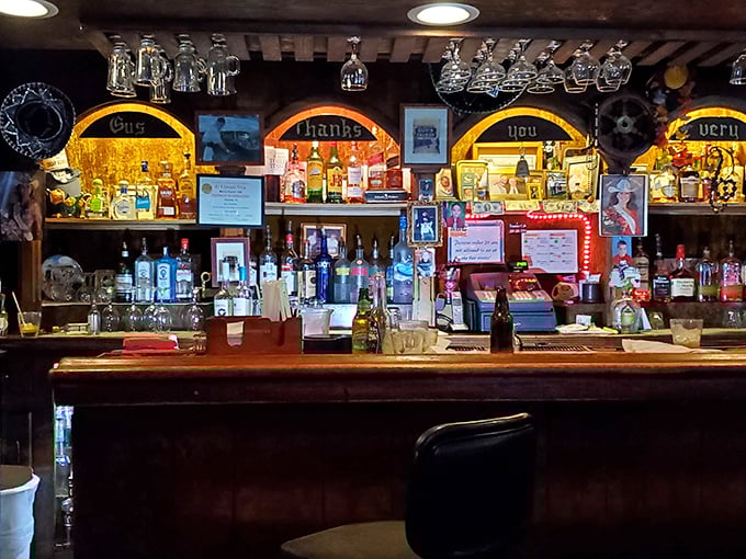 A bar that doesn't just serve drinks but stories&mdash;where every bottle seems to whisper, "After your steak, perhaps we should talk."