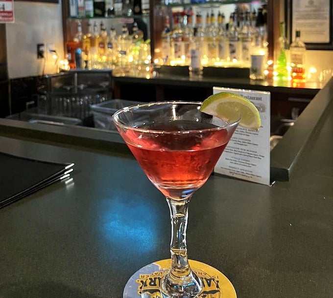 A cocktail that glows like a Georgia sunset. Sometimes the perfect meal finale isn't dessert&mdash;it's served in a martini glass.