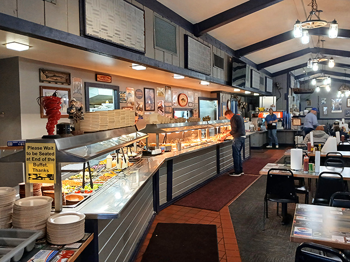 The buffet line at Brown's isn't just a food display&mdash;it's a gallery exhibition where every tray is another masterpiece waiting to be appreciated.