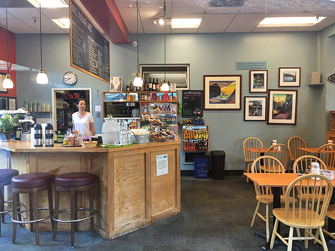 The caf&eacute; area: where coffee meets literature in perfect harmony. Refuel here before diving back into the stacks for round two.