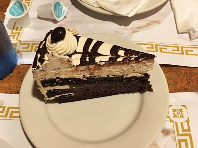 After conquering a fish sandwich, this layered chocolate masterpiece is the victory lap your taste buds deserve. Sweet triumph!