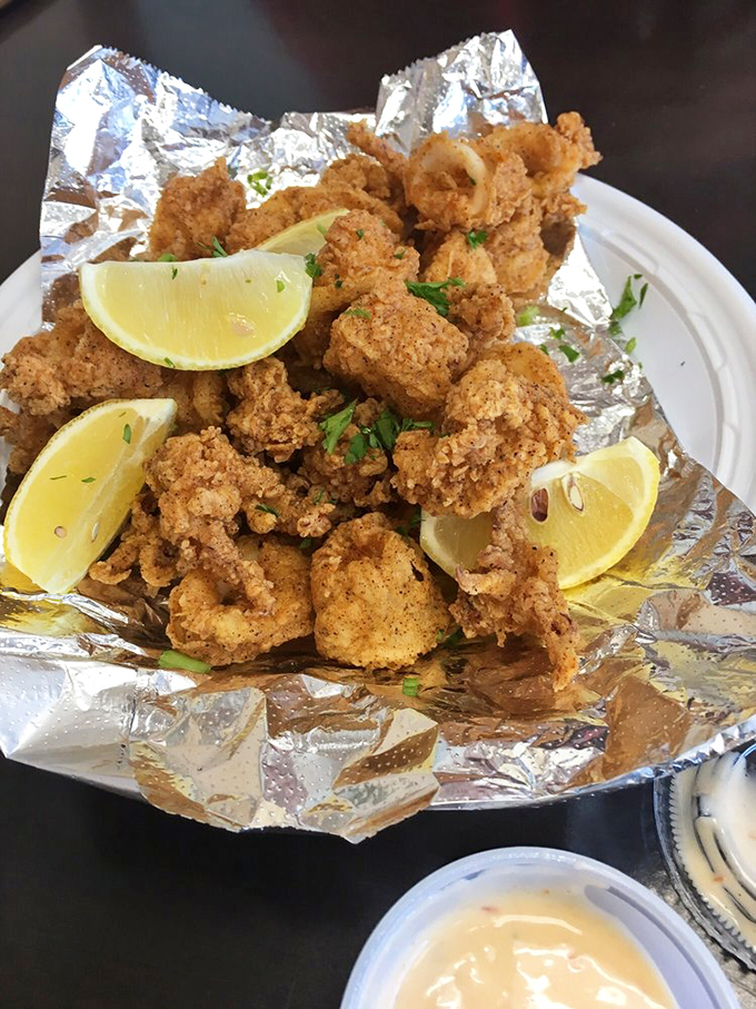 Calamari that's been treated with respect &ndash; lightly breaded, perfectly fried, and served with lemon wedges that aren't just there for decoration.