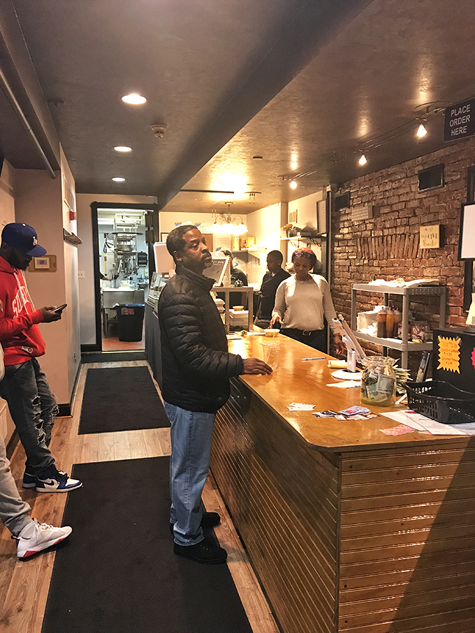 Where the magic happens &ndash; the counter where orders are placed and culinary dreams come true. The gateway to soul food paradise.