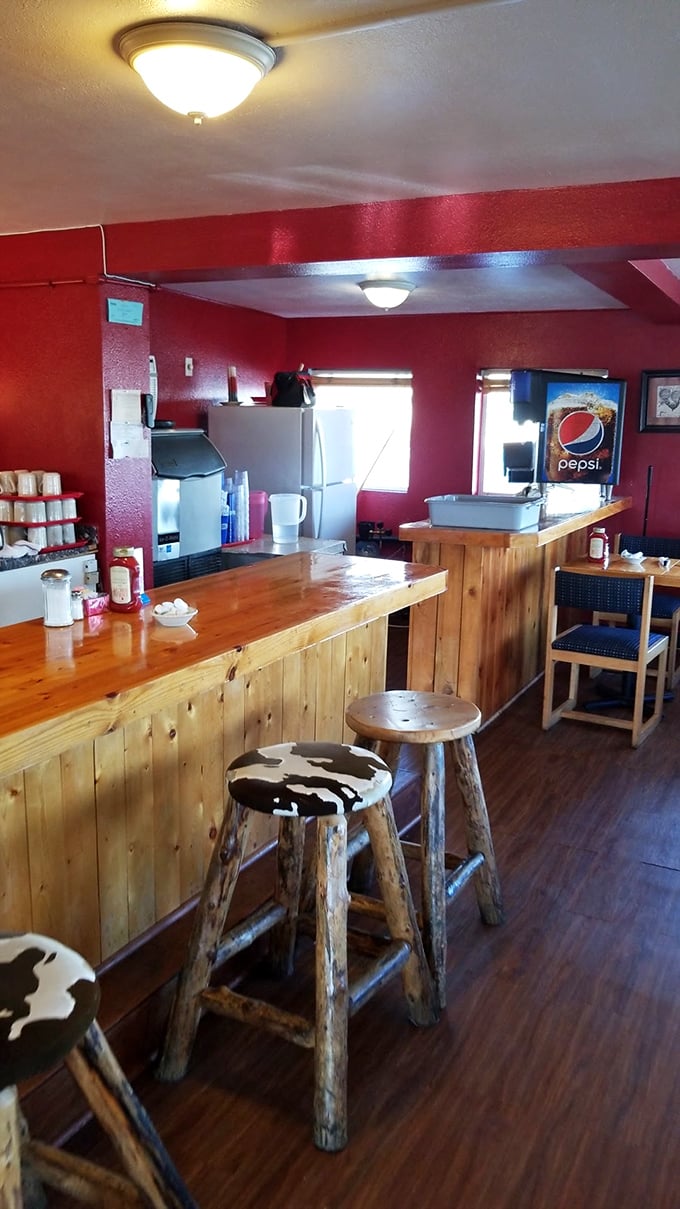 Where the magic happens&mdash;rustic stools at a pine counter where strangers become friends and coffee cups never stay empty for long.