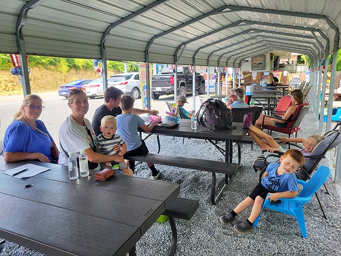 Jim's brings families together around simple pleasures—because nothing says "quality time" like synchronized burger enjoyment.