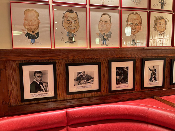 The wall of caricatures and photos serves as a deli hall of fame&mdash;celebrating characters who understand that life, like a good sandwich, should be generously filled.