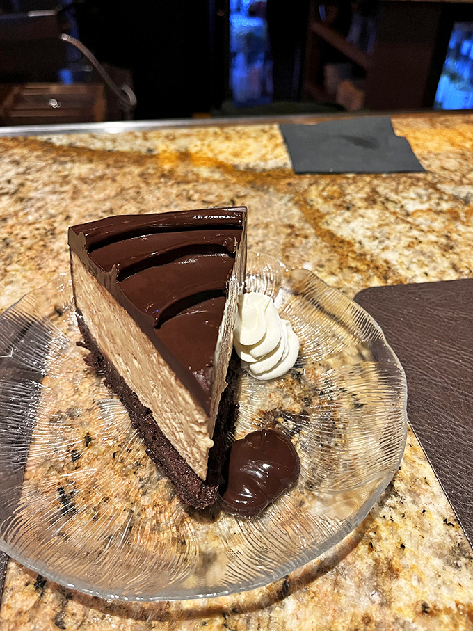Chocolate perfection that makes you reconsider saving room for dessert. Next time, you might start with this slice of heaven.