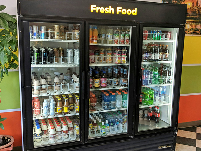 The newer Fantasy Donuts location sports a drive-thru for emergency fritter situations. Because sometimes you can't even park before getting your fix.