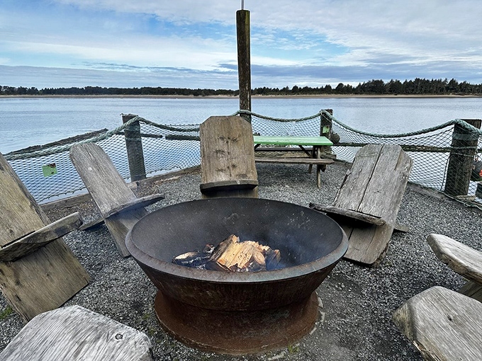 Sunset at Kelly's Brighton Marina&mdash;where the day ends with nature's light show and the satisfied sighs of well-fed travelers. 