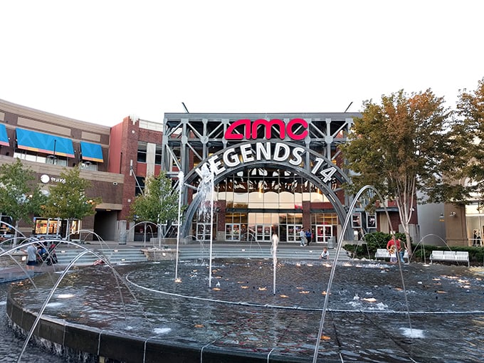The central fountain creates a soothing soundtrack for your shopping adventure, with dancing waters that hypnotize you into believing you actually need everything you've bought.