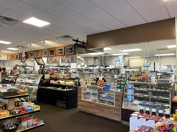 The front counter&mdash;part deli case, part treasure chest&mdash;where to-go orders are assembled and dreams of midnight sandwich raids are born.
