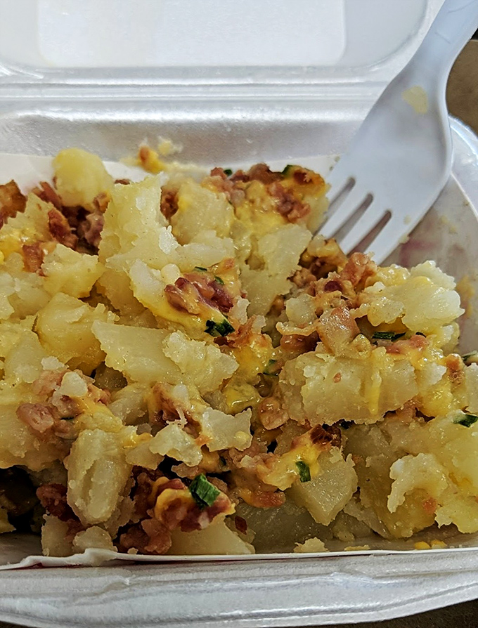 This isn't just a side of loaded potatoes &ndash; it's comfort food engineering at its finest, where every forkful delivers maximum satisfaction.