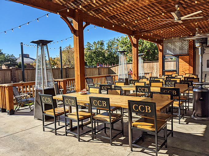Outdoor dining where the Oklahoma breeze carries hints of smoke from the pits. It's like nature and nurture coming together for the perfect meal