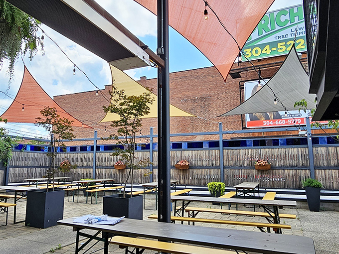 The outdoor biergarten &ndash; where summer afternoons stretch into evening under colorful shade sails and the promise of another round.