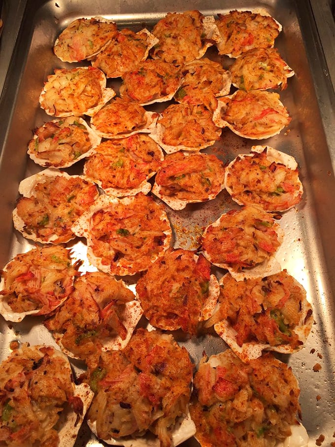 Stuffed scallop shells that could make a mermaid weep with joy &ndash; golden-topped treasures from Neptune's own recipe collection.