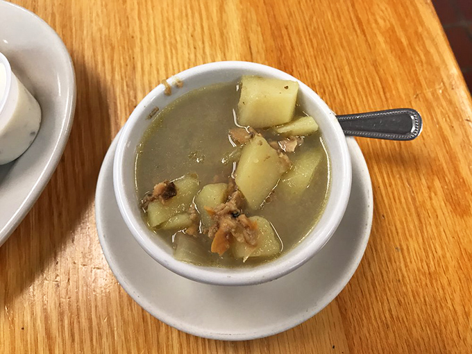 A humble bowl of potatoes and clams that somehow captures the essence of comfort. Like something your fisherman grandfather would make after a long day on the water.