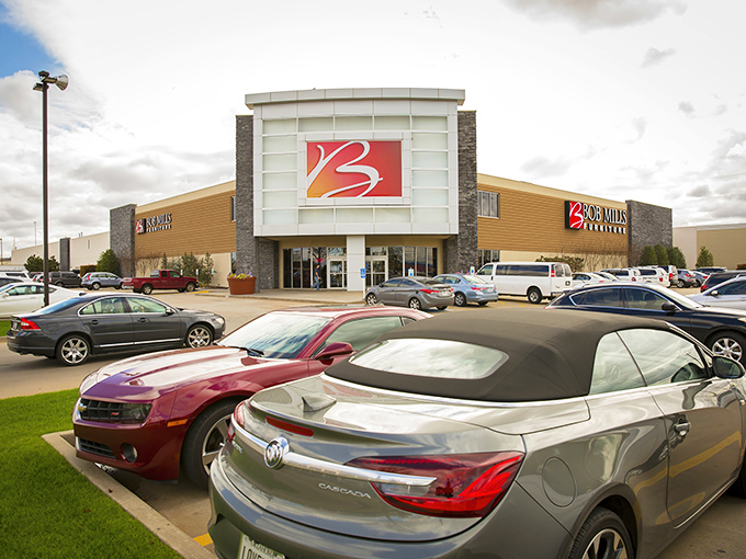 The parking lot view that says, "Clear your schedule&mdash;you're about to spend hours discovering furniture you never knew you needed."