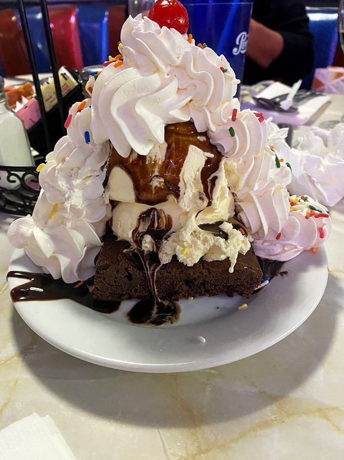 The dessert that thinks it's a skyscraper&mdash;a towering monument to sweetness that makes nearby cheesecakes feel like they need to step up their game.