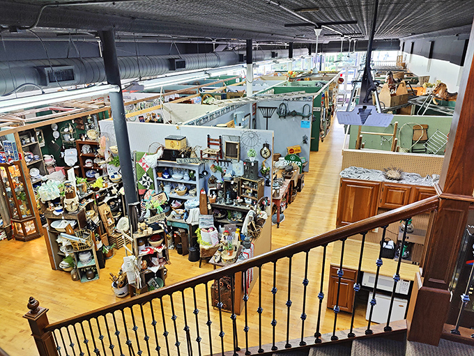 The bird's-eye view reveals the magnificent scope&mdash;a labyrinth of vendor booths where one person's forgotten past becomes another's treasured find.