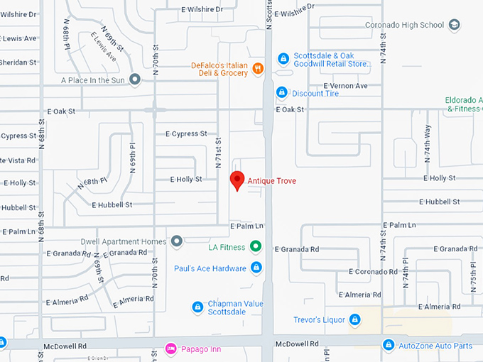 16 antique trove map