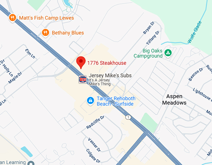 16. 1776 steakhouse map