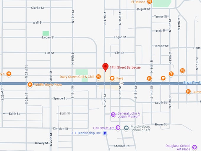 16. 17th street barbecue map