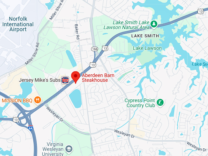 16. aberdeen barn steakhouse map