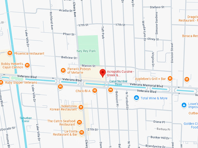 16. acropolis greek cafe map