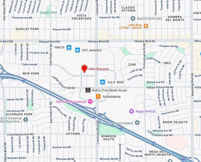 16. alien brewpub map