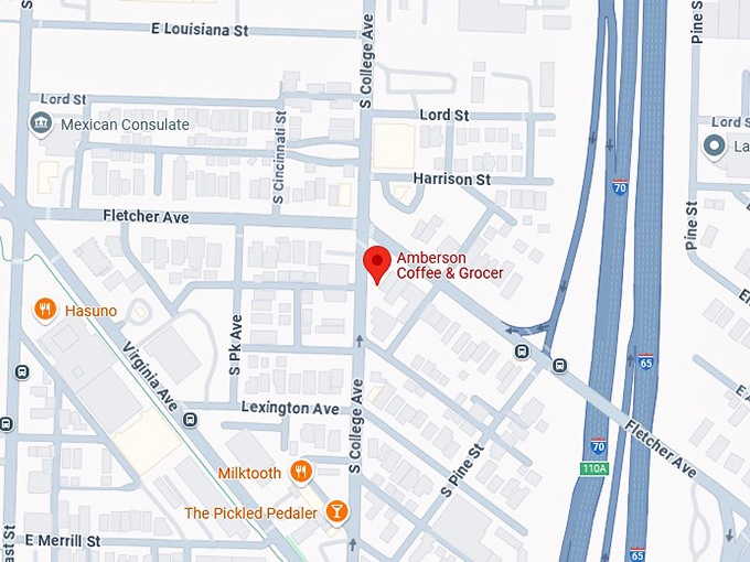 16. amberson coffee & grocer map