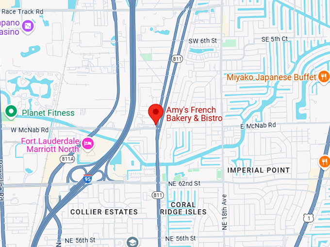 16. amy&rsquo;s french bakery & bistro map