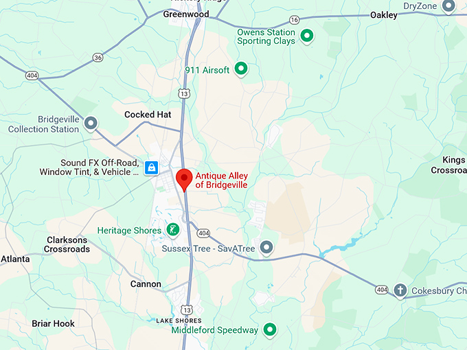 16. antique alley of bridgeville llc map