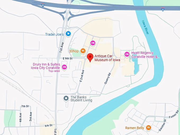 16. antique car museum of iowa map