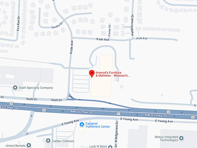 16. arwood's furniture & mattress map