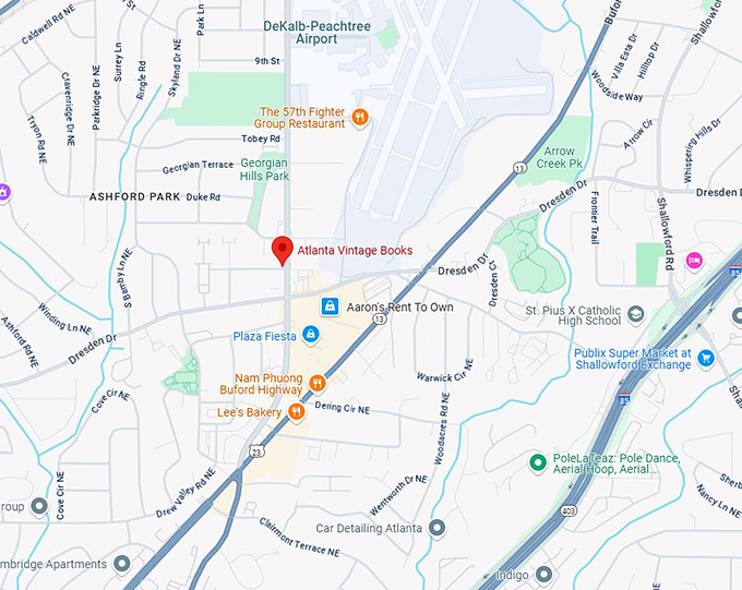 16. atlanta vintage books map