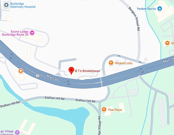 16. b.t.'s smokehouse map