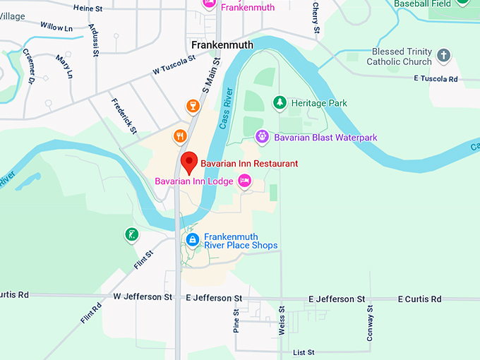 16. bavarian inn restaurant map