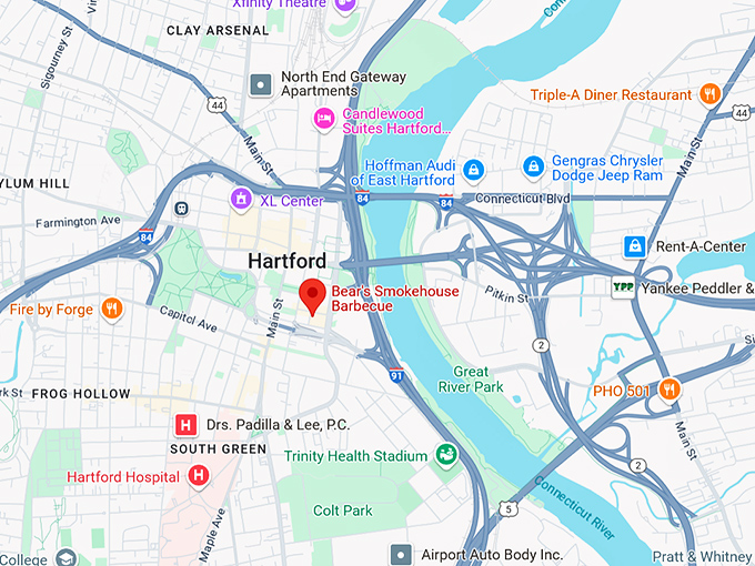 16. bear's smokehouse barbecue map
