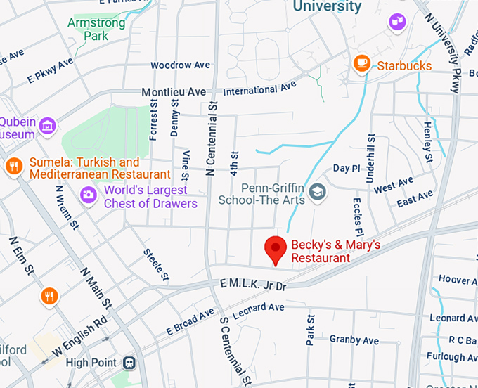 16. becky's & mary's restaurant map