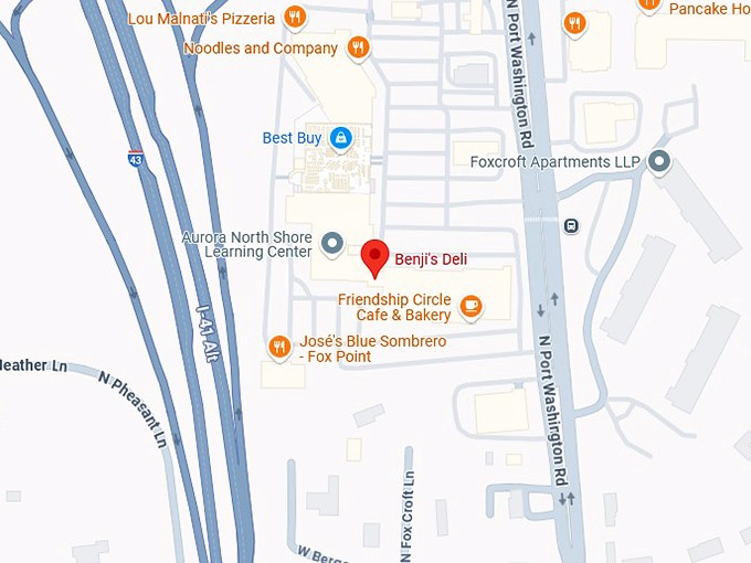 16. benji's deli map